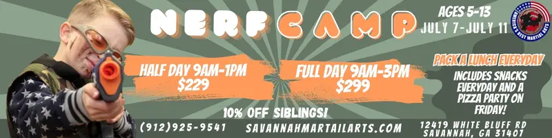 Savannah Nerf Camp | Savannah Martial Arts Student Hub